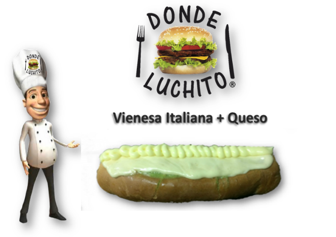 Vienesa Italiana + Queso | www.dondeluchito.cl